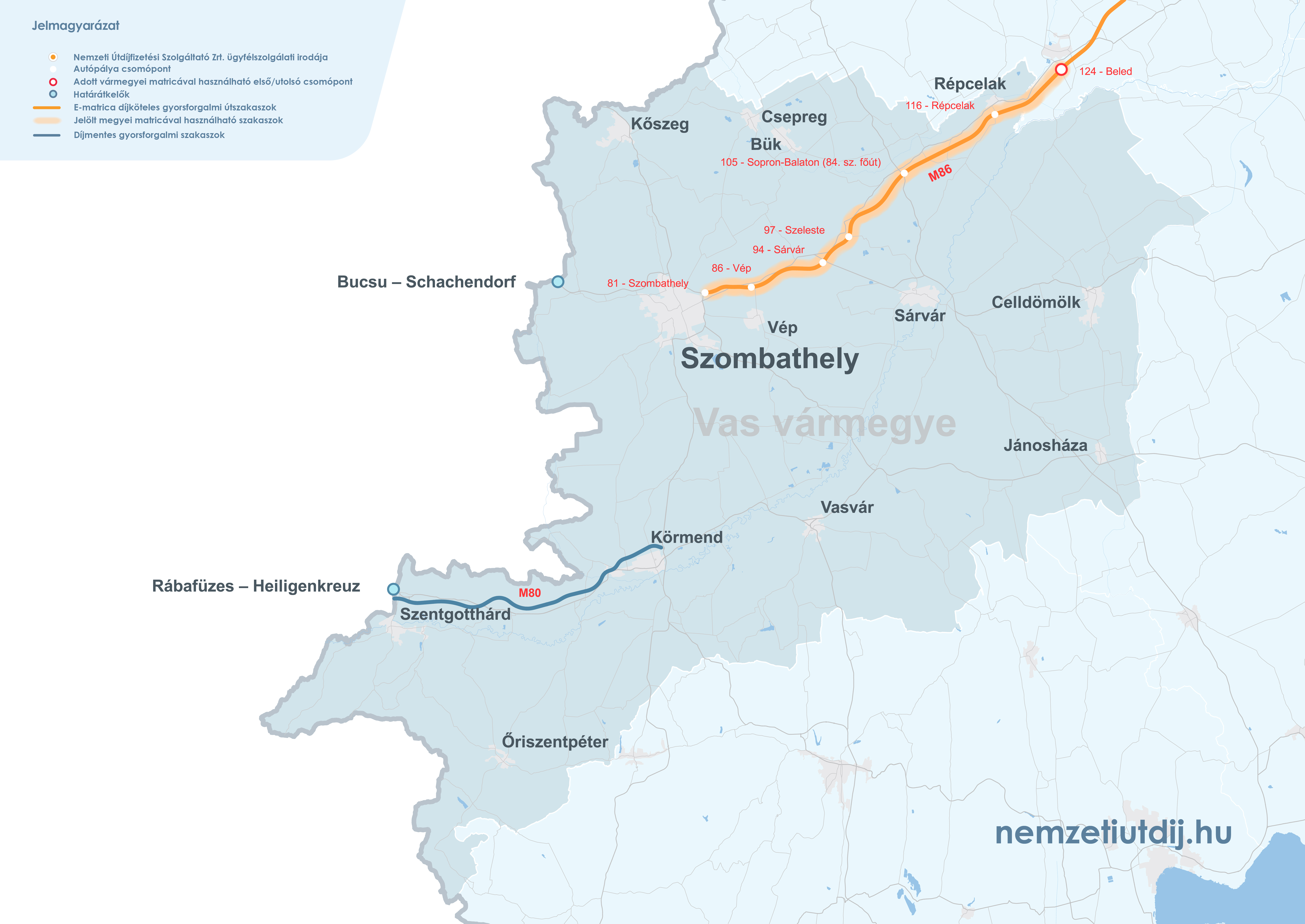 Vas vármegyei térkép